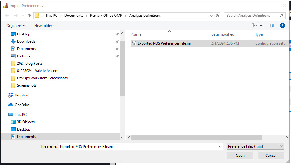 Exporting Report Preferences to Another Computer in Remark Quick Stats ... Exporting Report Preferences to Another Computer in Remark Quick Stats ...